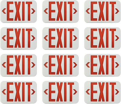 Exit Signs - Red Glass