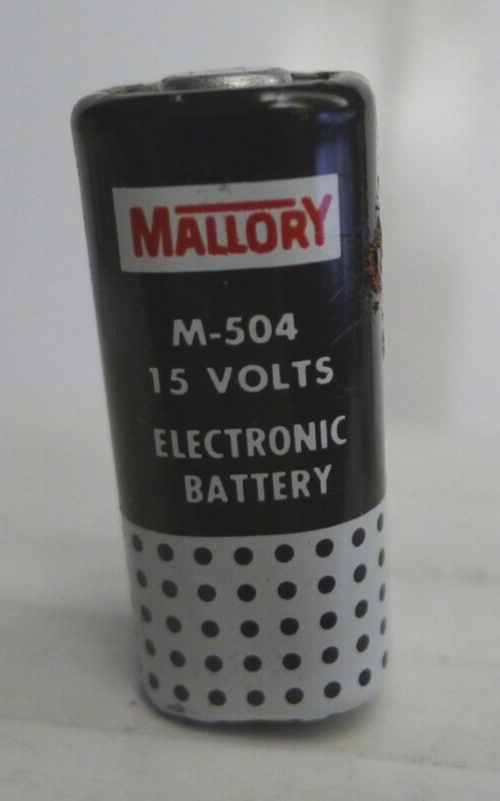 Vintage Mallory Electronic Battery 15 Volts M-504 - Made in U.S.A. BB ...