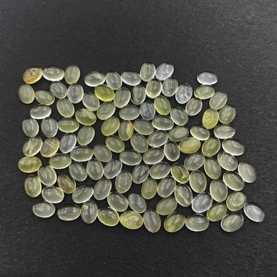 Naturel Citron Quartz Ovale Cabochon Desseré Gemme Lot 123 Pièces 5 7 ...