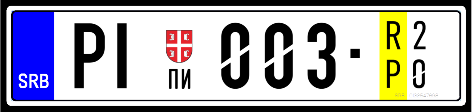 Custom Serbia REFLECTIVE License Plate Tag Reproduction, Many Styles ...