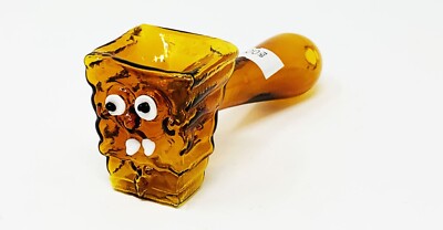 Sponge Bob Cartoon Movie Comic Amber Pipe Bong Tobacco Smoking Glass ...