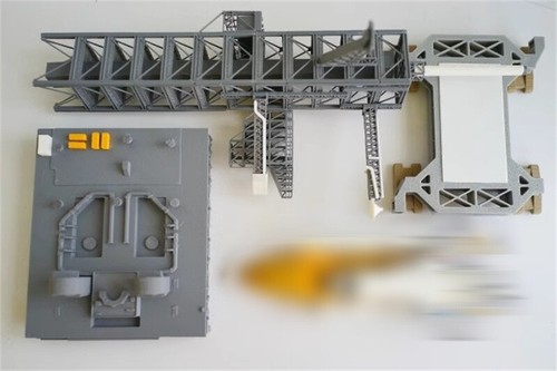 1/400 Space Shuttle Discovery with Launcher Platform Painted Model Collection | eBay