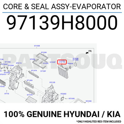 97139H8000 Genuine Hyundai / KIA CORE & SEAL ASSY-EVAPORATOR | eBay