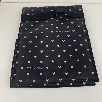 Mary Kay Heart Pattern Travel Roll Up Bag Hanging Organizer 4 Removable ...