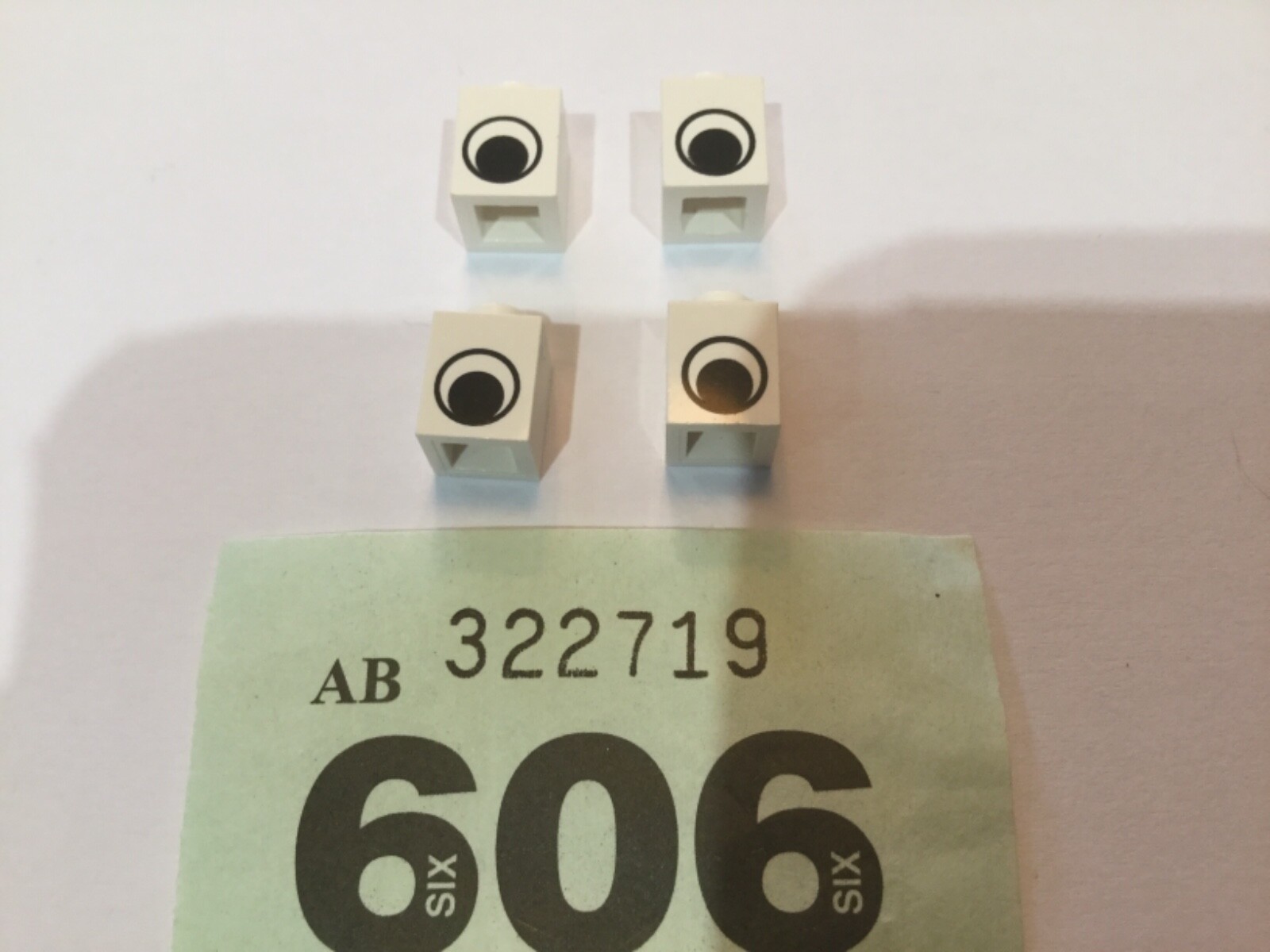 Lego Brick 1x1 art 3005 pe1 white simple eye x4 pattern | eBay