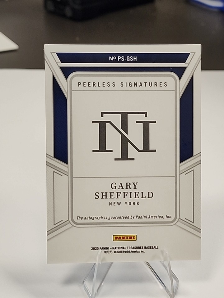 2025 National Treasures Peerless Signatures Blue Gary Sheffield 32/49 ...