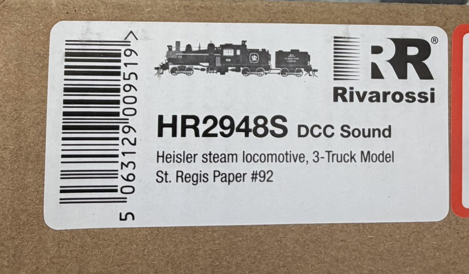 Rivarossi "St. Regis Paper Co." Heisler Steam HO Locomotive W/ DCC ...
