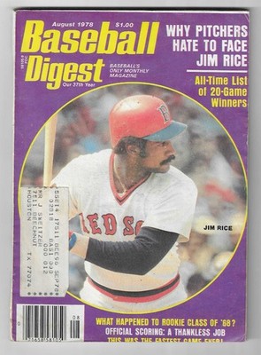 August 1978 issue of Baseball Digest Magazine Jim Rice cover | eBay
