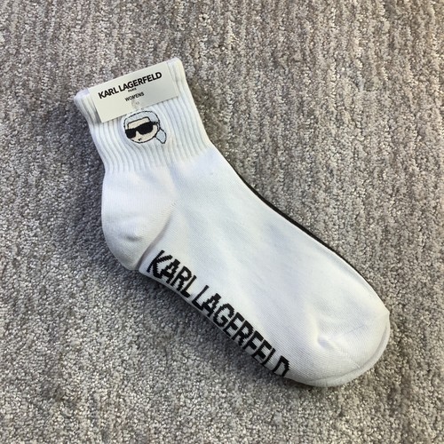 Karl Lagerfield Paris Womens 2 Pack Crew Socks White Black Karl Face ...