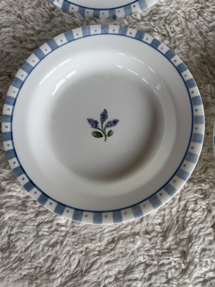 Corelle FRENCH LILAC 9" SHALLOW PASTA BOWLS SET OF 4 💙 | eBay