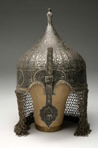 Antique Indo Persian Arabic Mughal Islamic Helmet.(Khula Khud). With ...