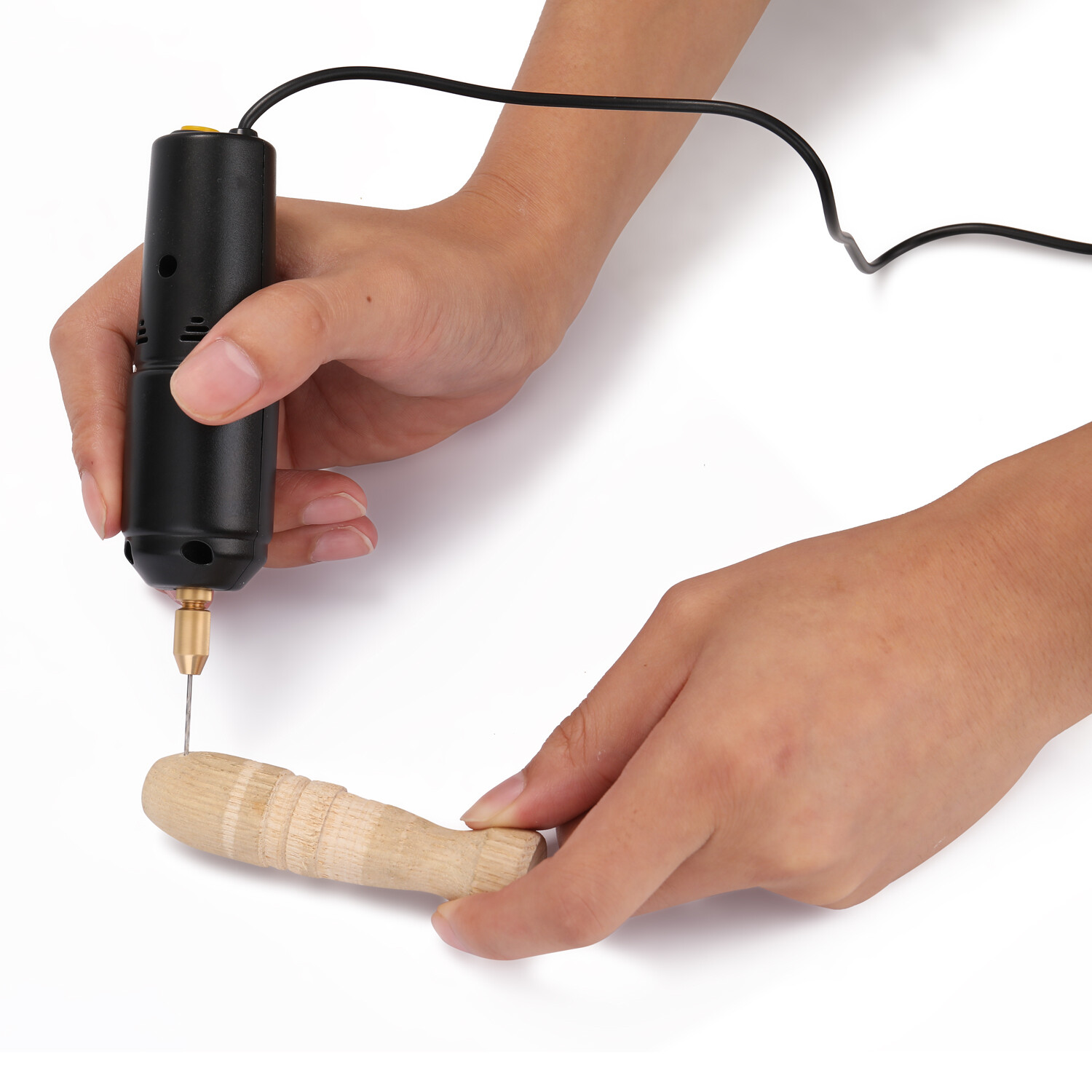 Micro Small Electric Hand Drill Puncher & 3 Bits fr Pearl Resin DIY ...