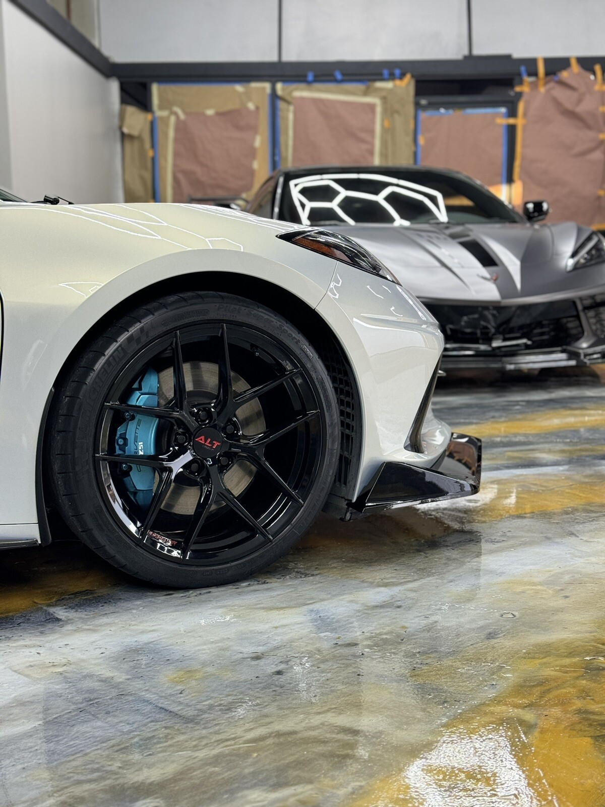 19" 20" ALT5 Forged Gloss Black wheels for C8 Corvette Z51 Stingray ...