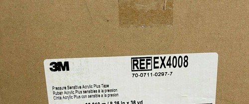 3M EX4008 36yd 7.5mm Double Sided Acrylic Plus Automotive Tape Roll ...