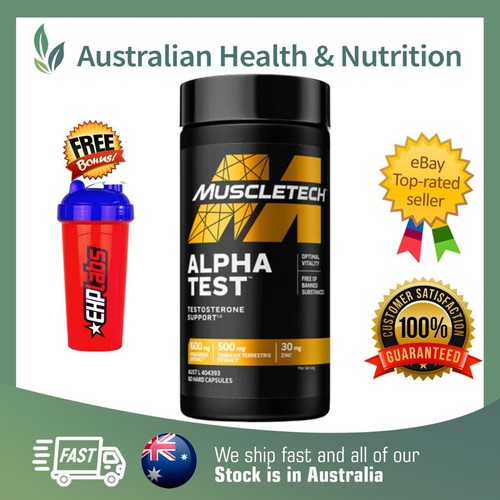 MUSCLETECH ALPHA TEST 60 CAPSULES + FREE SAME DAY SHIPPING & SHAKER | eBay