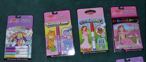 New Melissa And Doug On The Go Coloring Kit Lot 8GO Fairy Glass ...