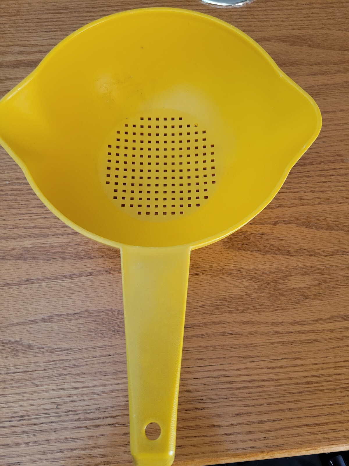 Vintage Tupperware Yellow Strainer Colander 1 Quart Double Spout Handle ...