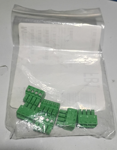 LOT OF 6: 4 Position Terminal Block Plug, Female Sockets 0.150" (3.81mm ...