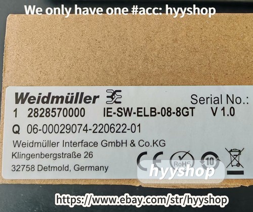 1pcs Weidmuller Industrial Switch: IE-SW-ELB-08-8GT: 2828570000 /hyy | eBay