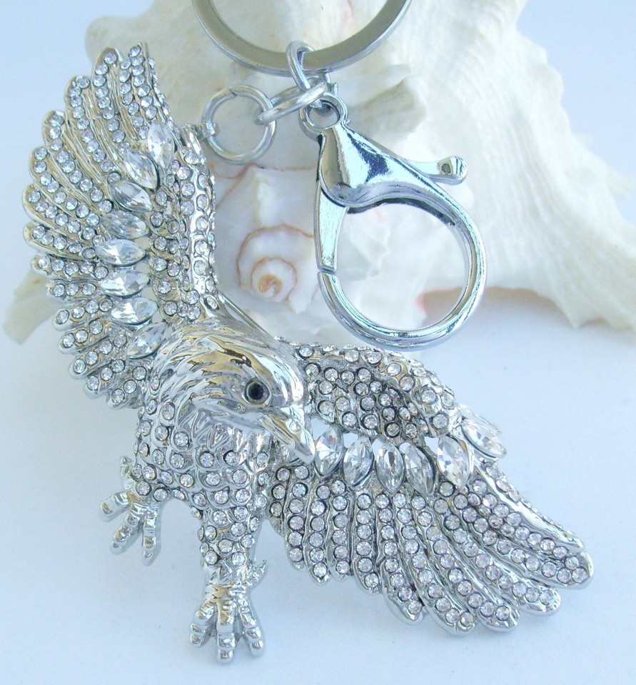 Unique Bird Eagle Keychain Pendant Rhinestone Crystal KP04717 | eBay
