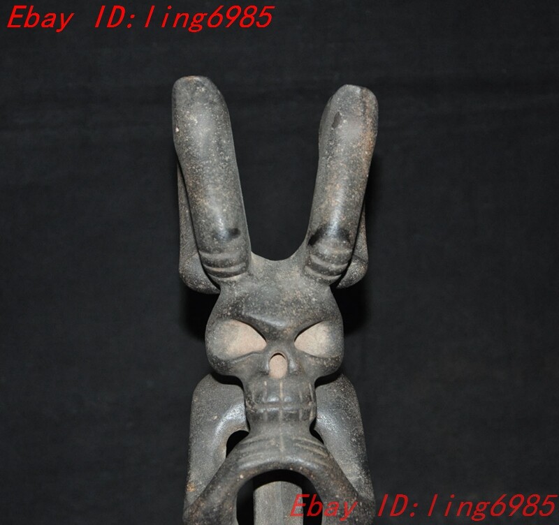 China Ancient Hongshan Culture Meteorite iron Carved Skeleton Devil ...