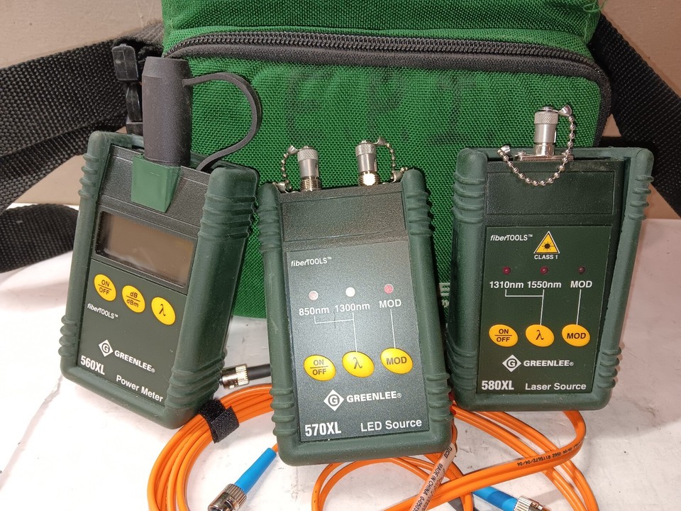 GREENLEE 560XL 570XL & 580XL FIBER OPTIC POWER METER LASER & LED SOURCE ...