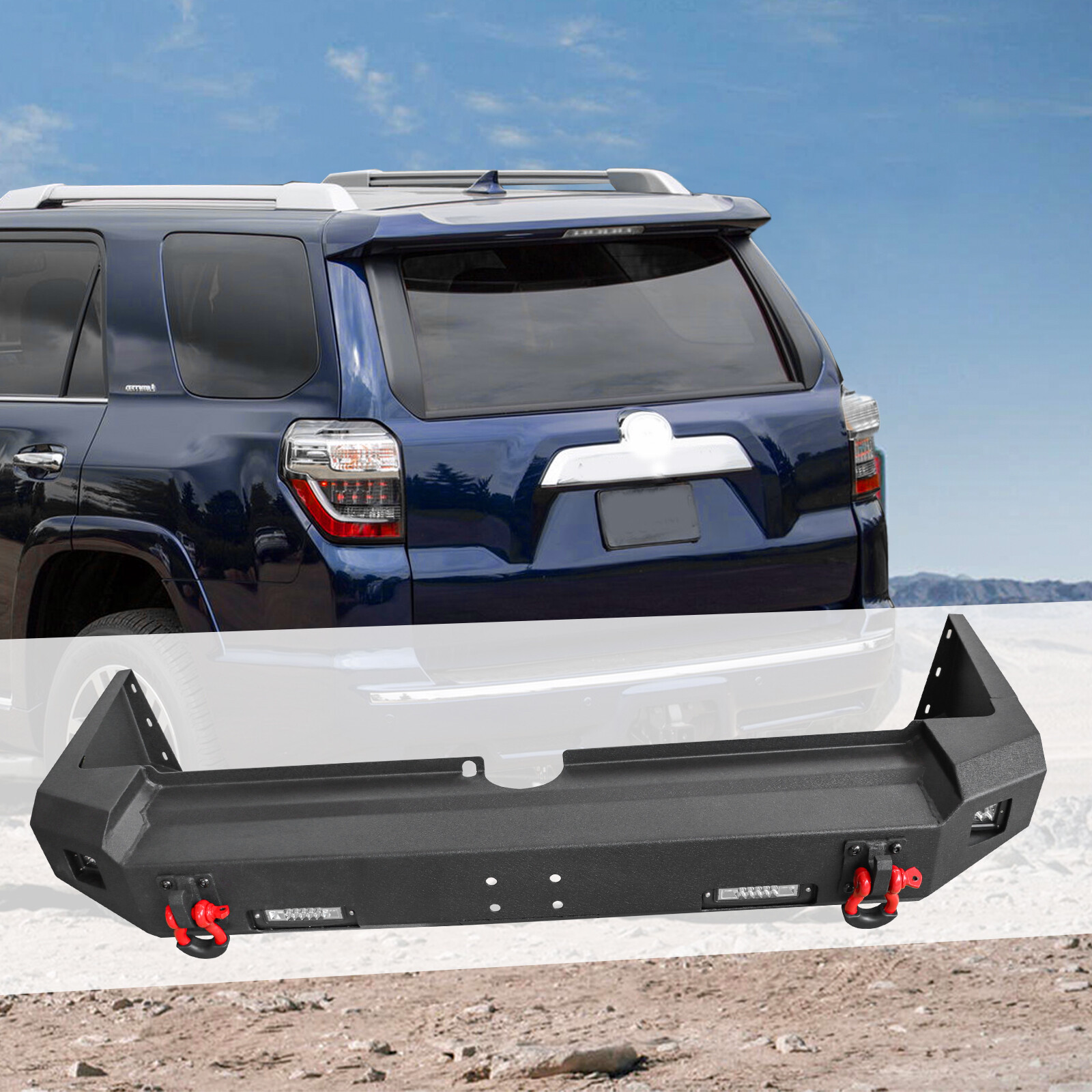 Fits 2015-2019 2020 Toyota 4Runner 5th Gen Rear Bumper w/Led Lights and ...