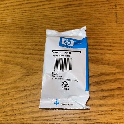 Genuine Sealed HP 21 (BLACK) C9351A Ink Cartridge (No Box) | eBay