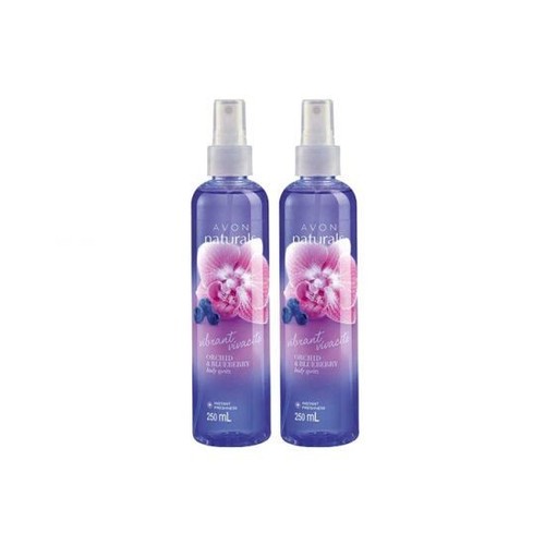 AVON NATURALS ORCHID & BLUEBERRY BODY SPRITZ SPRAY MIST 250ML x2 | eBay