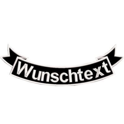 Rückenpatch BottomRocker m. Wunschtext Biker Rocker Kutte MC alle ...