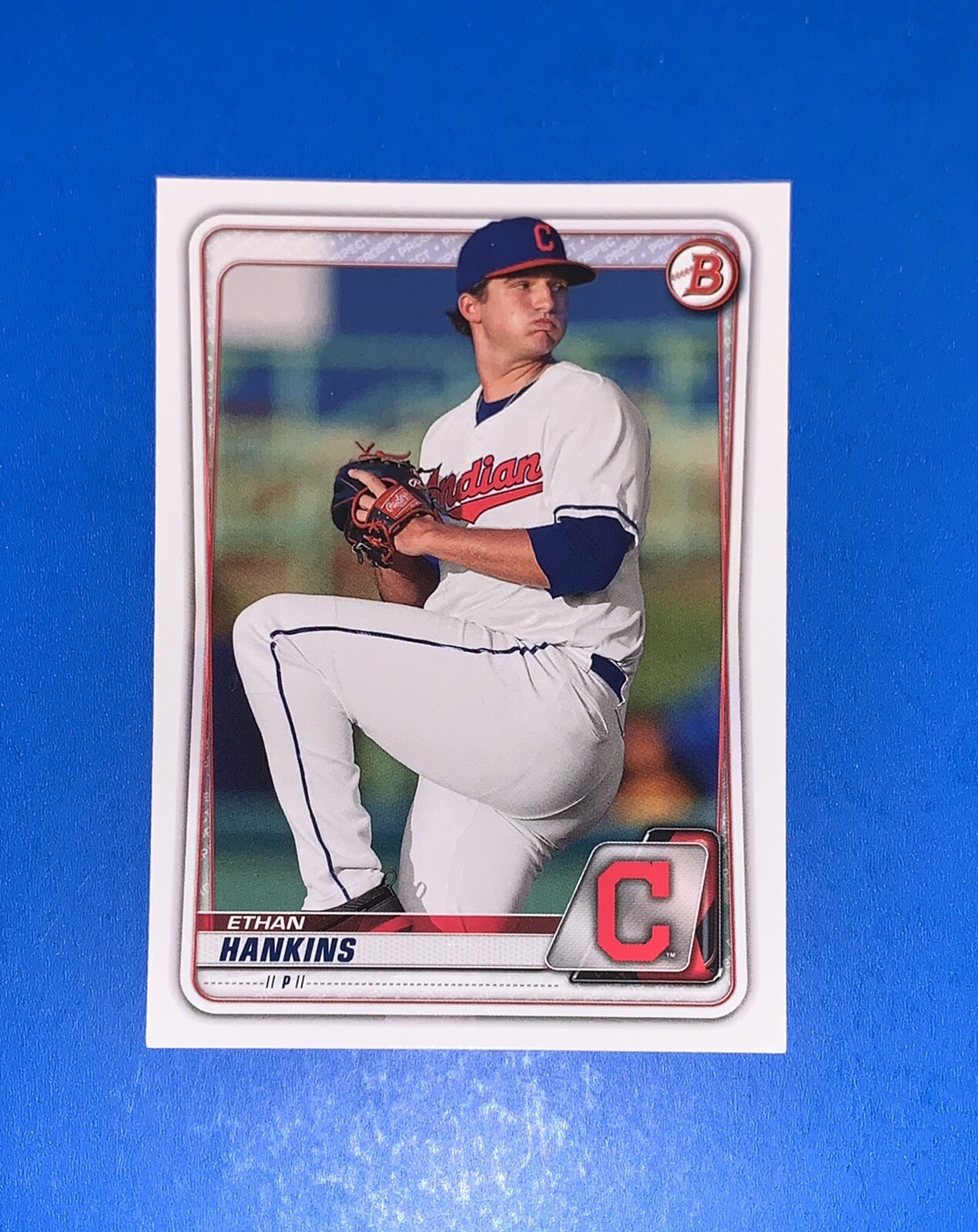 2020 Bowman Draft Ethan Hankins Baseball Card #BD-141 Cleveland Indians ...