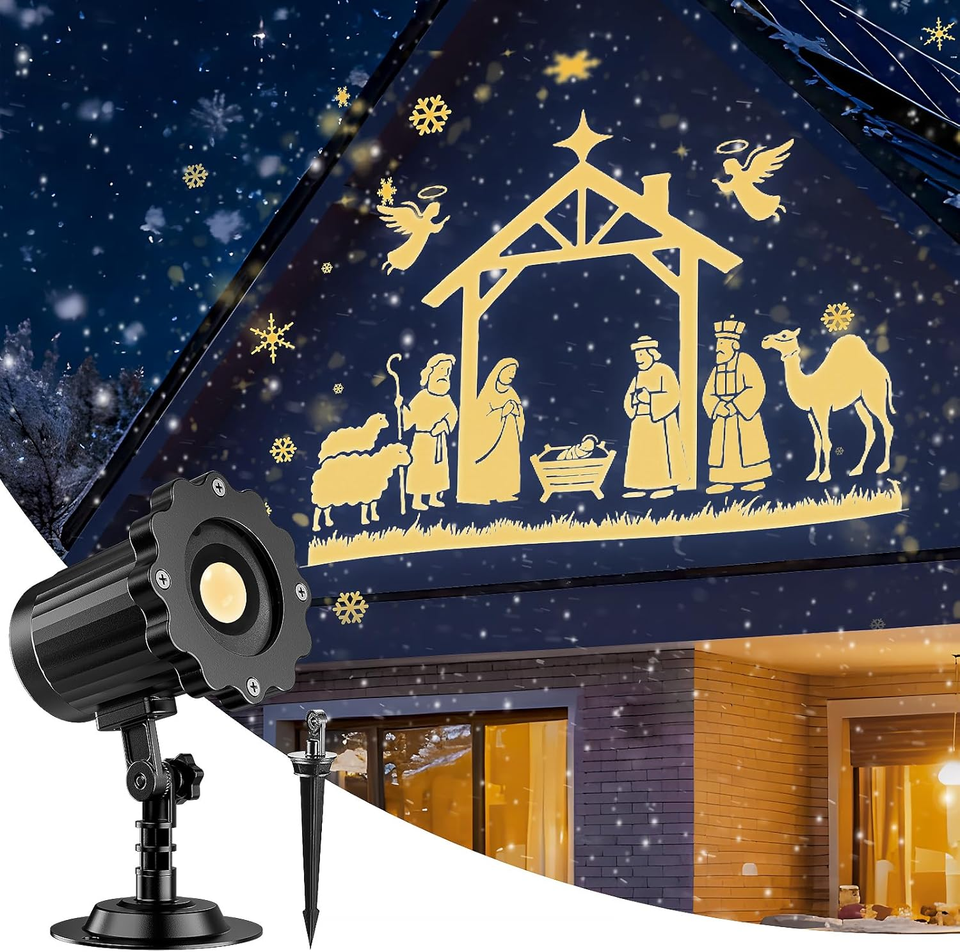 3D Dynamic Christmas Nativity Scene Projector Lights for Indoor and ...