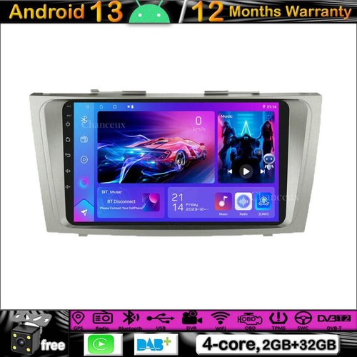 9"Android 13 Head Unit Radio Carplay GPS Sat Navi BT DVR for Toyota ...