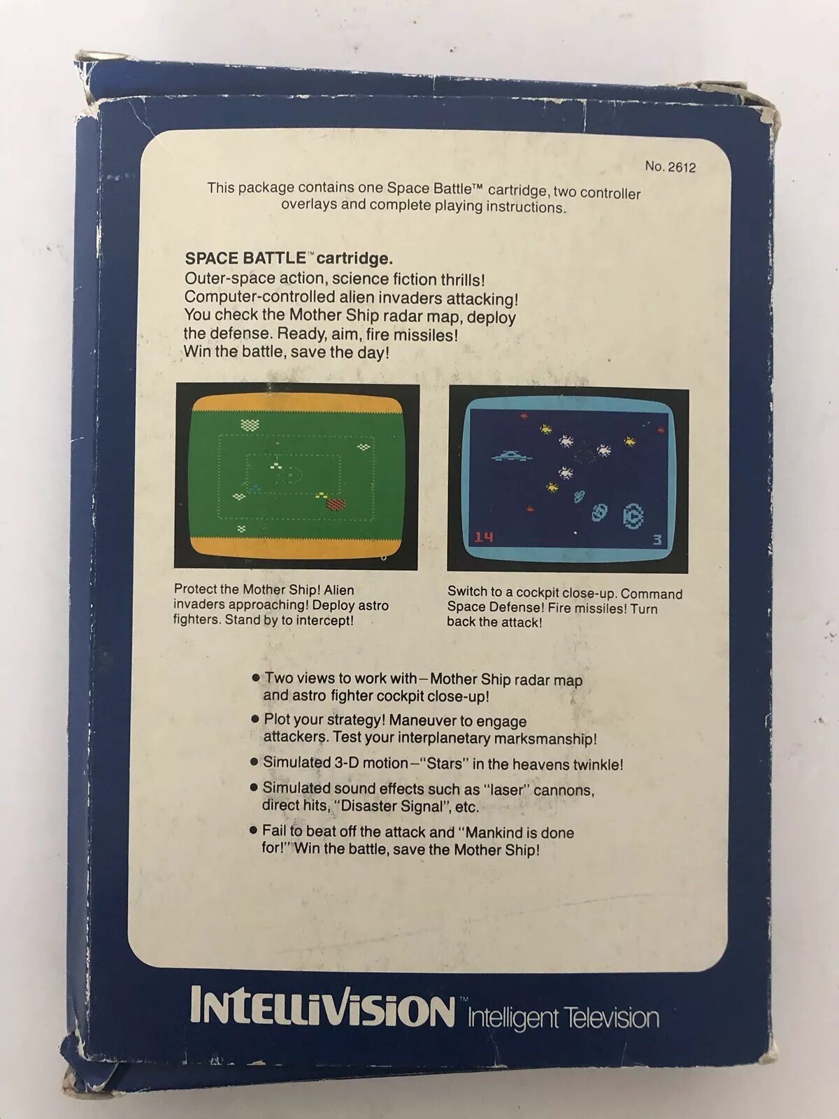 Vintage Intellivision SPACE BATTLE Video Game 1979 in Box | eBay