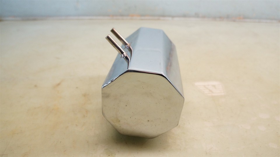 Harley Chopper Triumph British BSA Oil Tank Bag Chopper Hex Chrome NOS ...