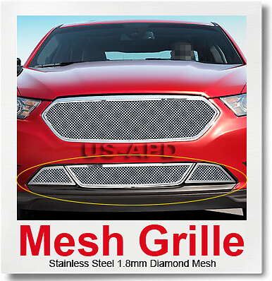 Fits 2013-2019 Ford Taurus W/ Honeycomb Bumper Stainless Chrome Mesh ...