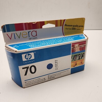 HP Vivera 70 Blue Pigment Ink Cartridge 130ML | eBay