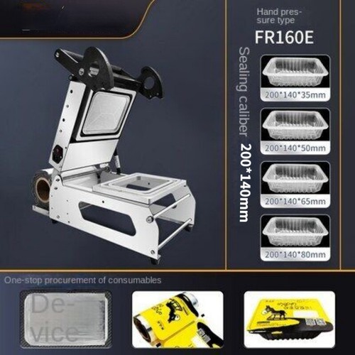 Lock Fresh Box Sealing Machine Takeaway Disposable Lunch Box Cooked ...