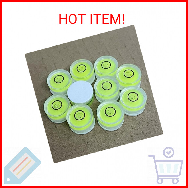 10Pcs Double Sided Adhesive Bubble Levels 15x8mm Small Stick-on Level ...