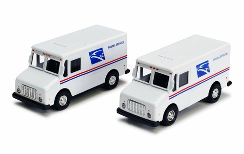 USPS Mail Truck, White - Showcasts 2101D - 4.5 Inch Scale Diecast Model ...