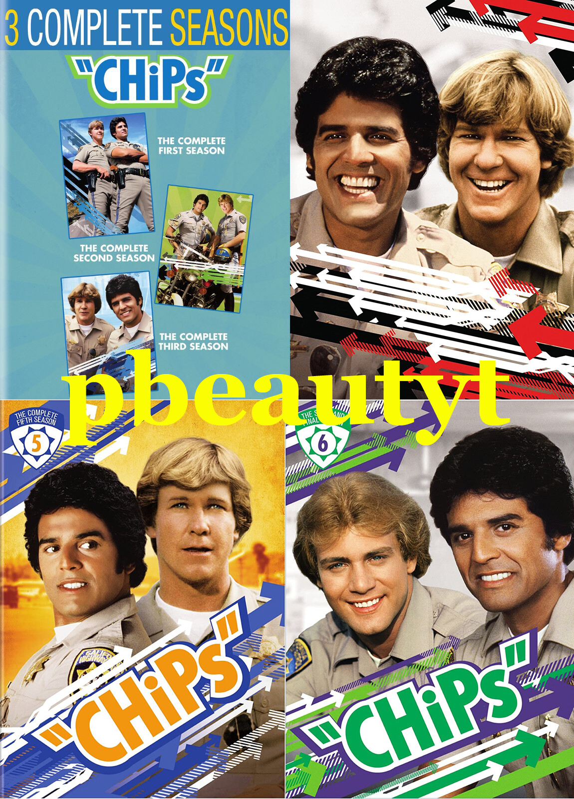 CHiPs The Complete Series Seasons 1 2 3 4 5 6(DVD,4 Sets) NEW 1-6/Final ...
