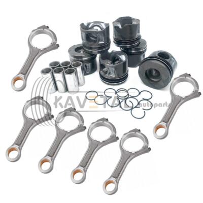 Con Rods + Pistons & Rings Kit for Jeep Grand Cherokee EXF RAM 1500 3 ...
