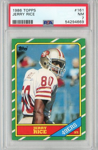 Graded 1986 Topps Jerry Rice #161 Rookie RC Football Card PSA 7 Near ...