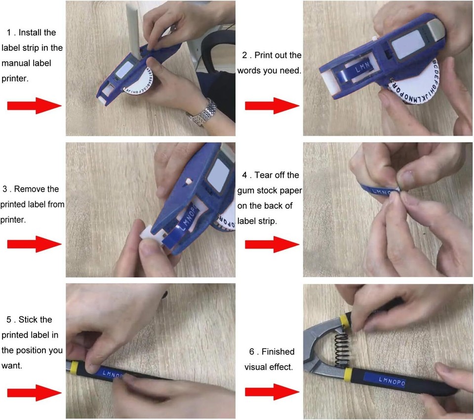 5PK Dymo 3D Embossing Label Tape 9mm for Dymo Organizer Xpress Label ...