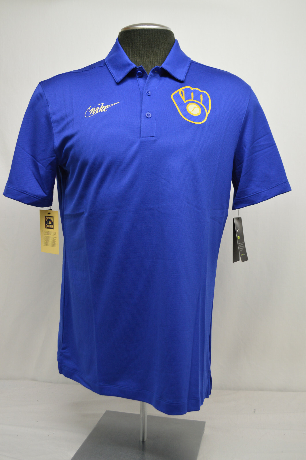 NEW Nike Milwaukee Brewers Cooperstown Collection Polo Shirt NKNE-4EW ...