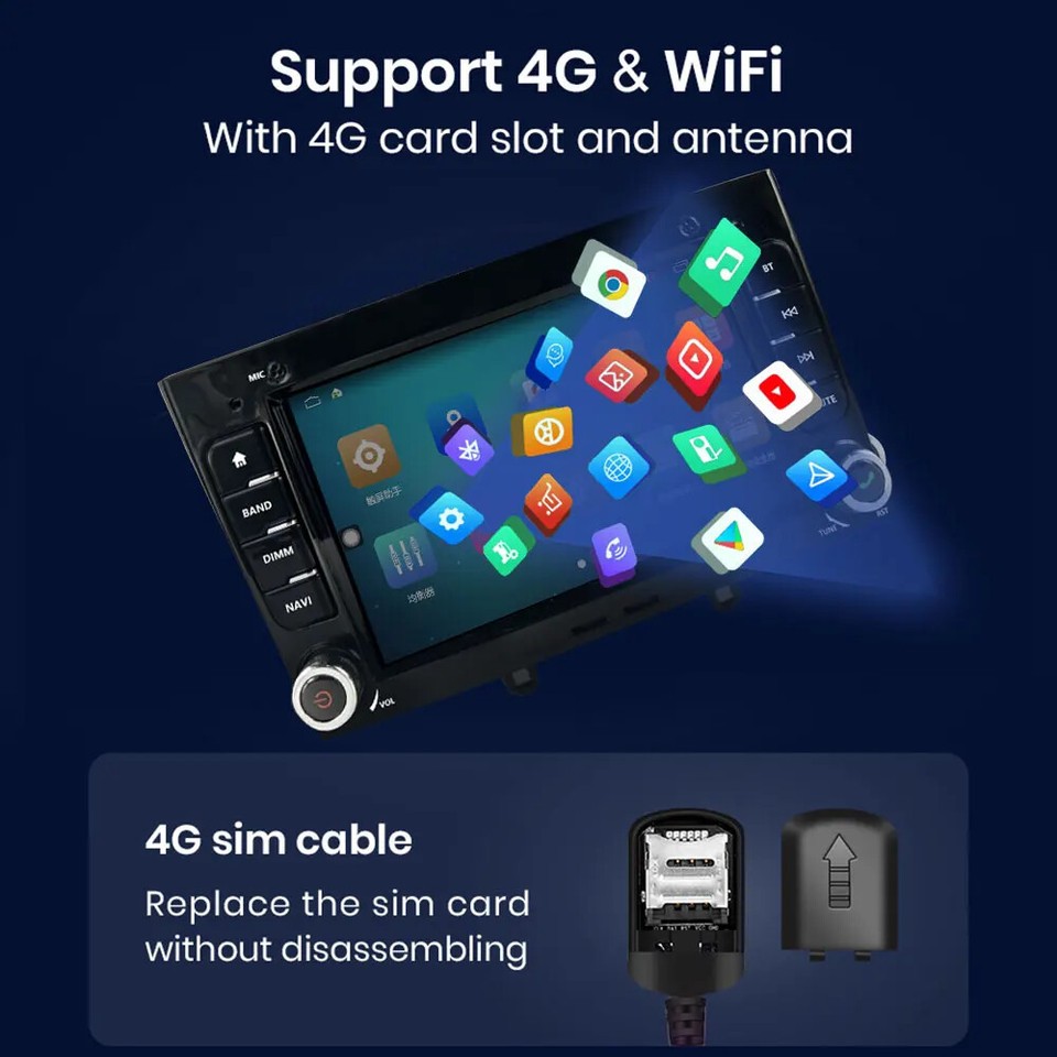 Android Car Radio Carplay for Peugeot 308 SW 408 T7 2007-2019 Black GPS ...