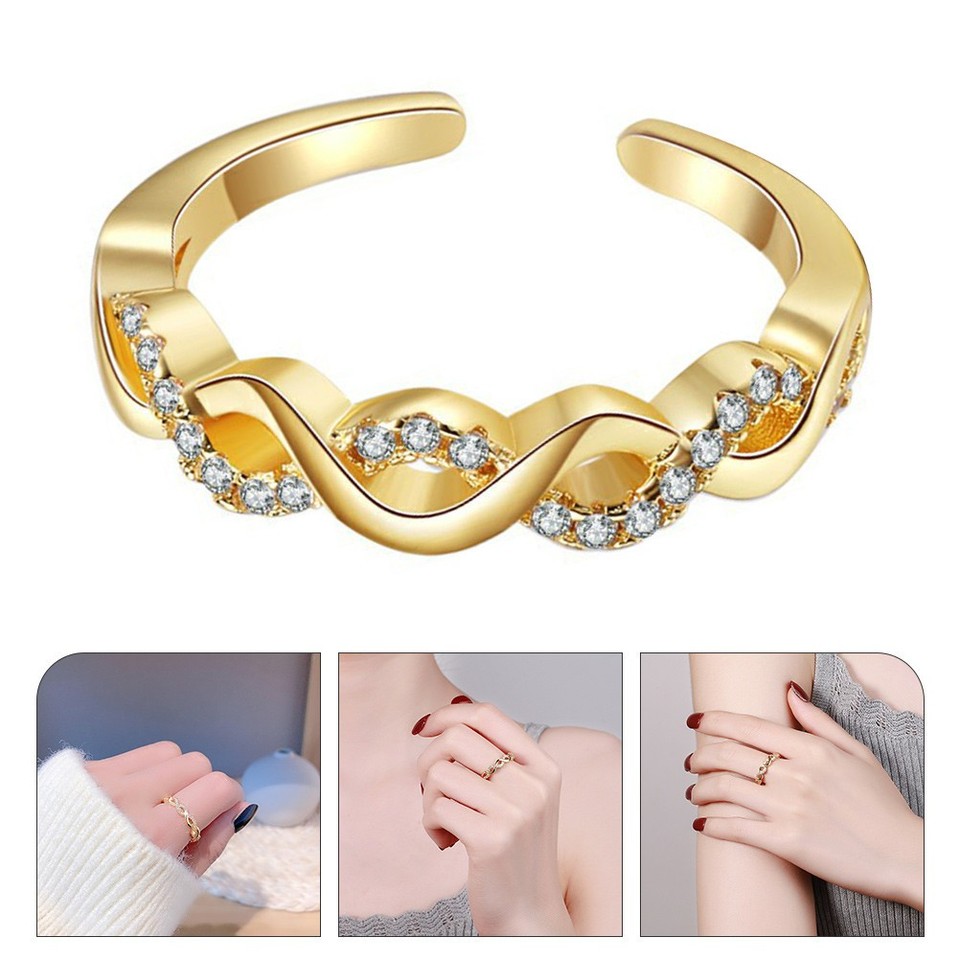 Women Ring Aesthetic Ring Open Ring Personality Cool Index Finger Band ...