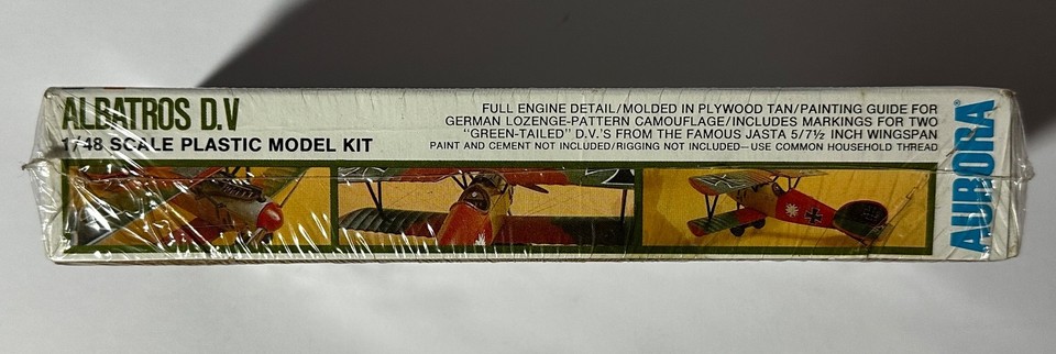 RARE Vintage SEALED Aurora #752 1/48 Scale German WWI Albatros D.V from ...