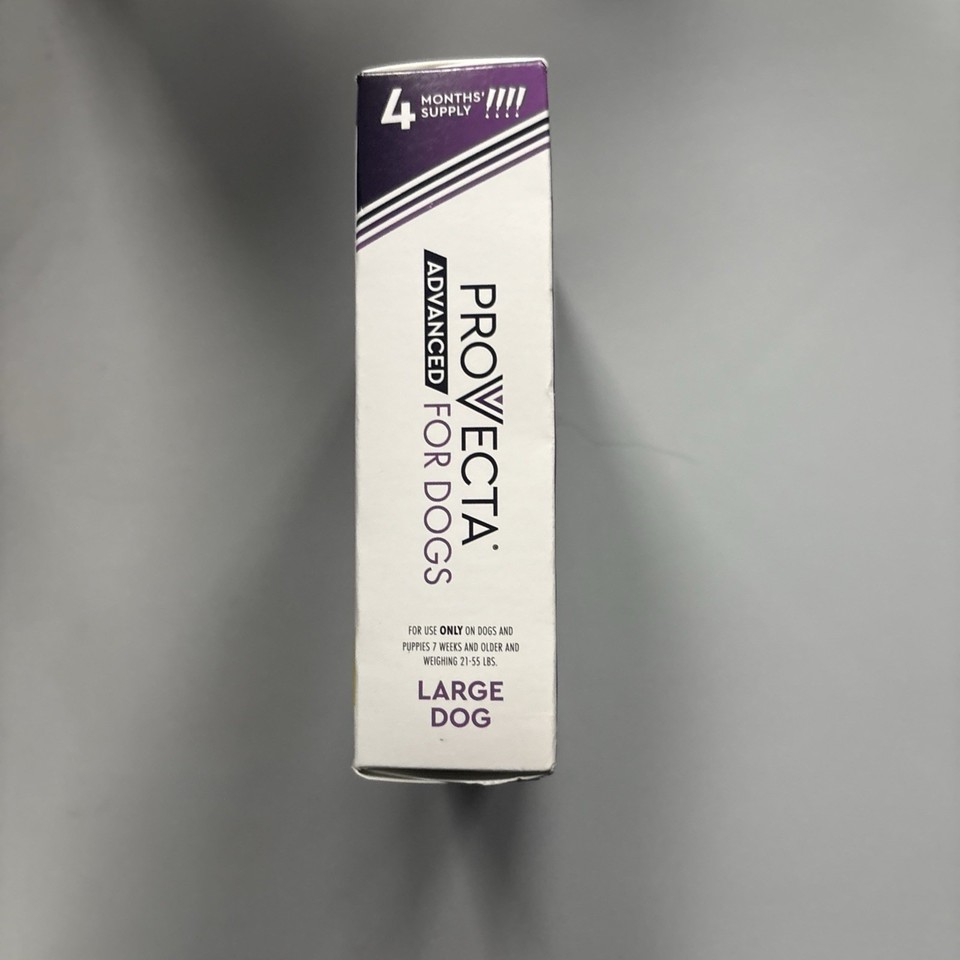 PROVECTA ADVANCED Flea & Tick Treatment for Large Dogs 21-55lbs 4 Month ...