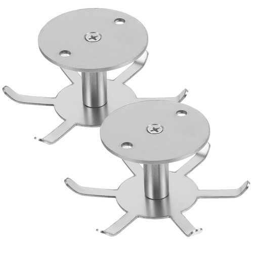 2 Pcs Stainless Steel Rotary Hook under Cabinet Silverware Holder | eBay